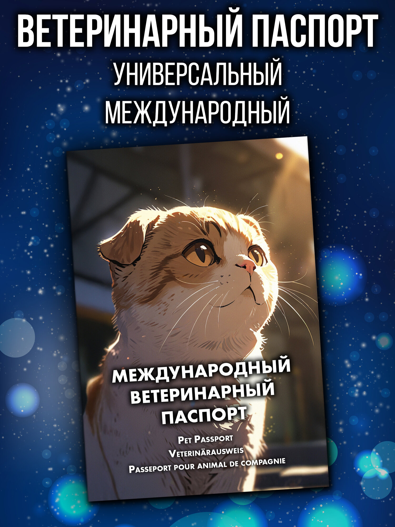 Ветеринарный паспорт для кошек, собак и любых других домашних животных, международный