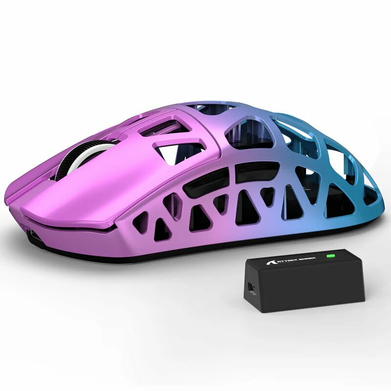 Мышь Attack Shark R3, беспроводная, игровая, 26 000 DPI, из магниевого сплава, purple blue