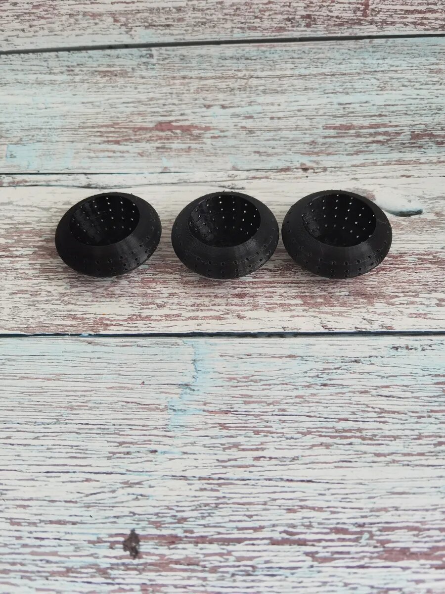 Горшочек для аквариумных растений 3 шт. черный