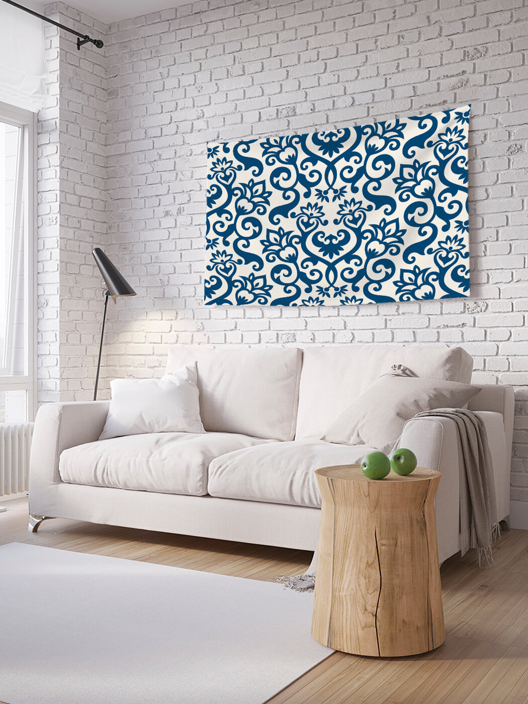 Фотопанно на стену горизонтальный постер 100х150 "Узоры гжель", JoyArty