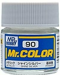 C 90 краска художественная т. м. MR.HOBBY 10мл SHINE SILVER
