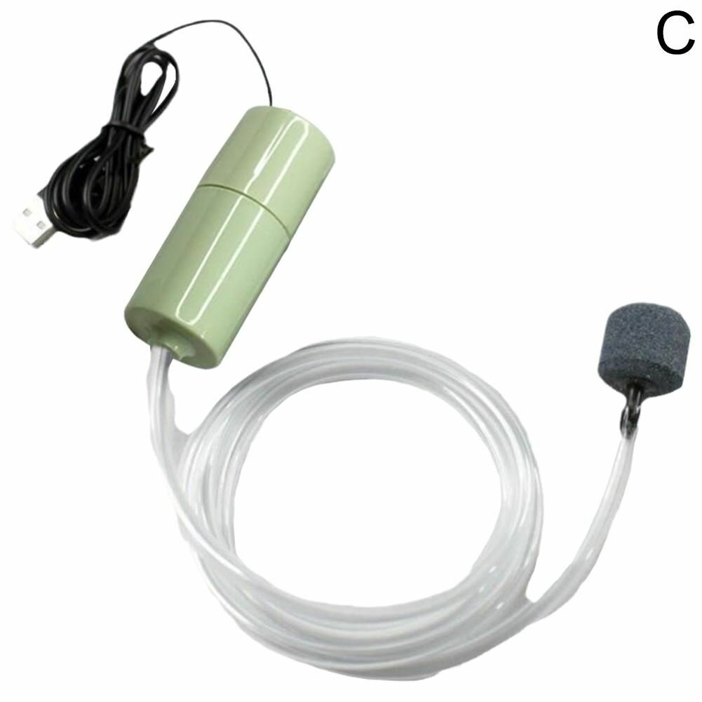 Портативный мини-USB аквариумная рыбка для резервуара, кислородный воздушный насос, гидропонный компрессор, аэратор с камнем, силиконом