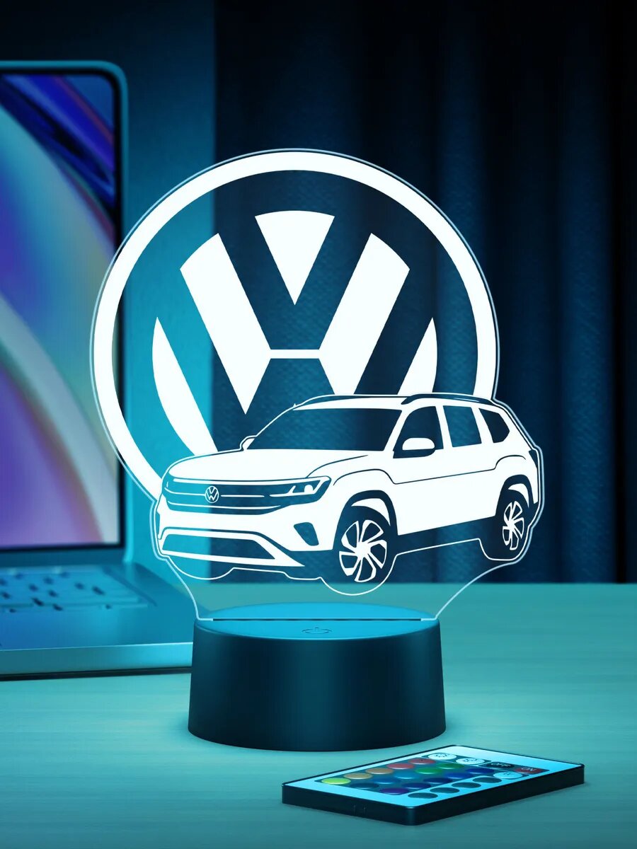 Ночник Автомобиль Фольксваген - Volkswagen. Подарок автолюбителю — декор в гараж или кабинет в духе автокультуры: любимые машины, тюнинг, автоспорт и эстетика дрифта.