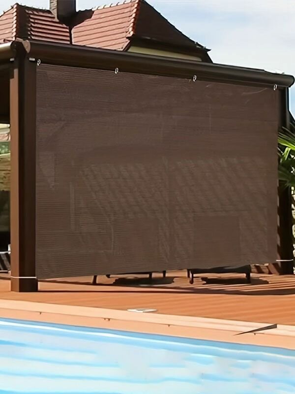 1шт 80%-ная сетка для защиты от солнца с люверсами для наружного двора, патио, растений, Перголы, теплицы и курятника