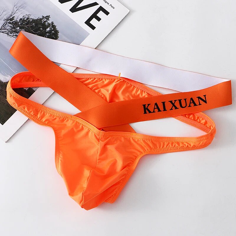 Мужские стринги из нейлона и спандекса Оранжевый, XL, Оранжевый, Orange