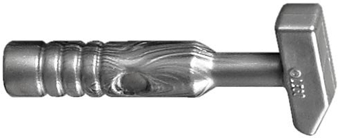 Minifigure, Utensil Tool Cross Pein Hammer - 3-Rib Handle, 11402h Flat Silver U