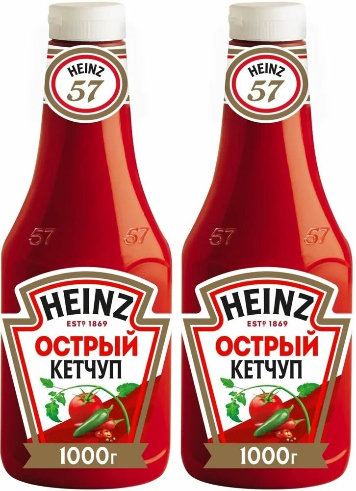 Кетчуп Острый Heinz 0.8 кг (Набор из 2 шт)