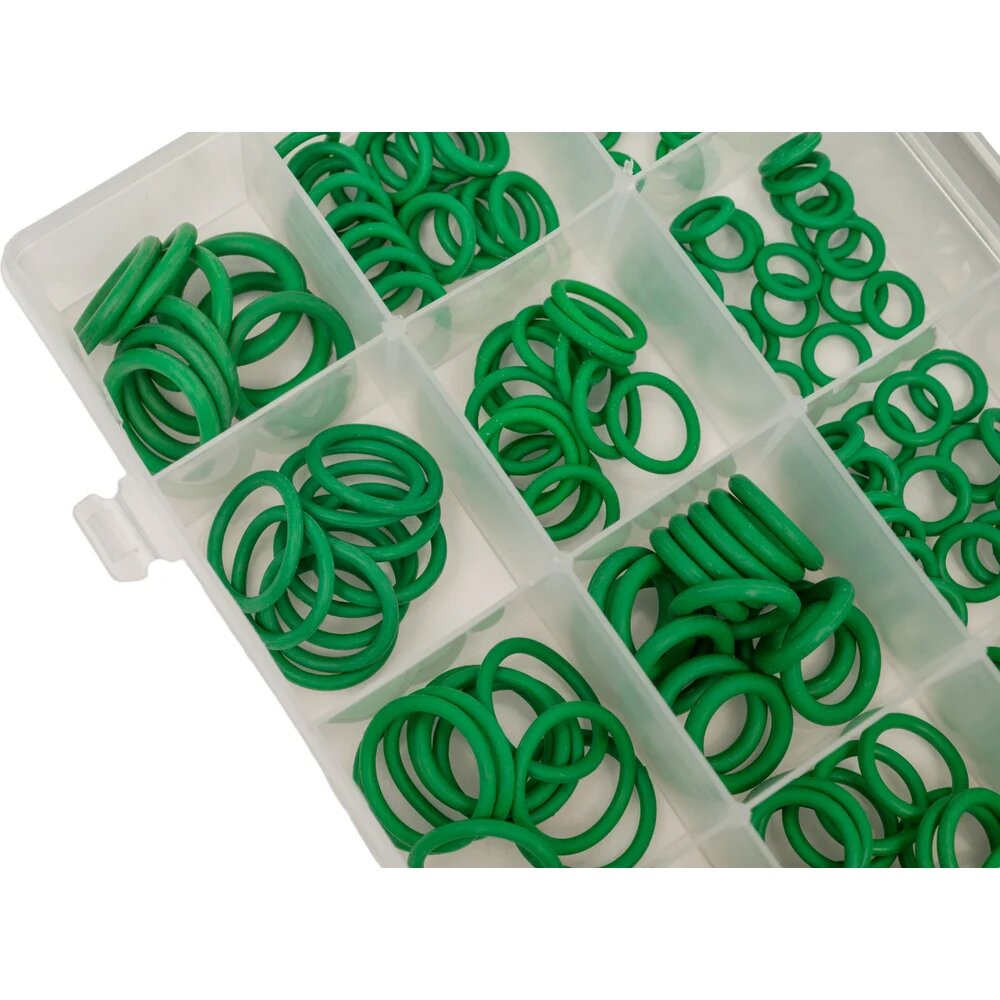 Набор колец резиновых уплотнительных O-Ring NBR70 дюйм. (green) 270 шт HIMPT — фото 1