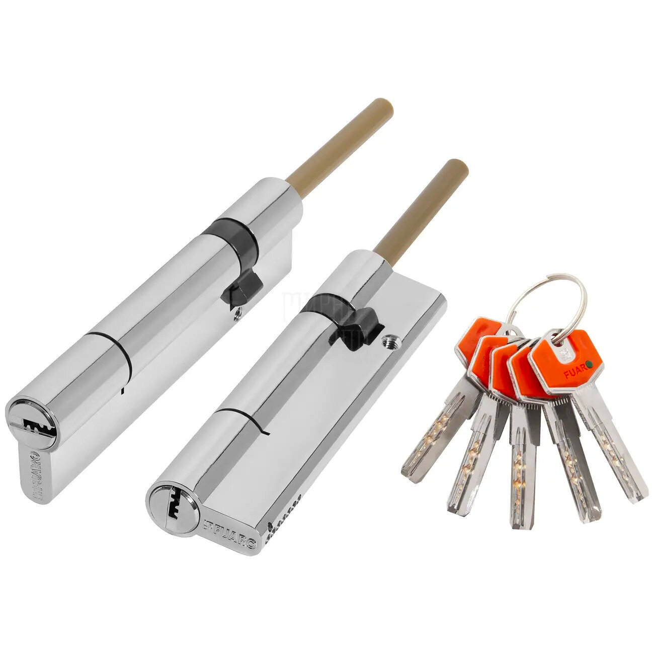 Цилиндровый механизм D-PROTERM507/120 Fuaro (Фуаро) 120 mm (85+10+25) термошток 8х65 мм никель