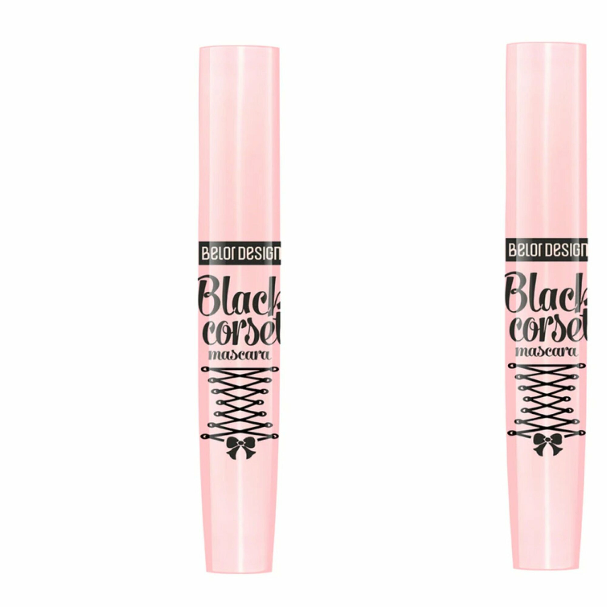 Тушь для ресниц Belor Design, Black Corset, Моделирующая, Черная, 10 г, 2 шт