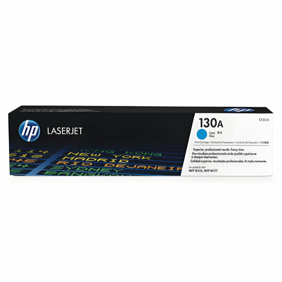 Картридж лазерный HP (CF351A) ColorLaserJet M176n/M177fw, №130A, голубой, оригинальный, ресурс 1000 страниц, 361273