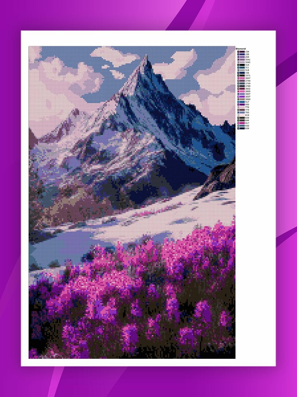 Алмазная мозаика без подрамника - вышивка Пейзаж Свободы 40 х 60 см