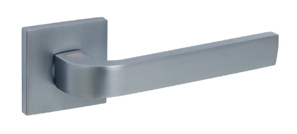 Ручки дверные Bussare CANTO ALTO A-75-40 M.CHROME мат. хром, на квадратной розетке
