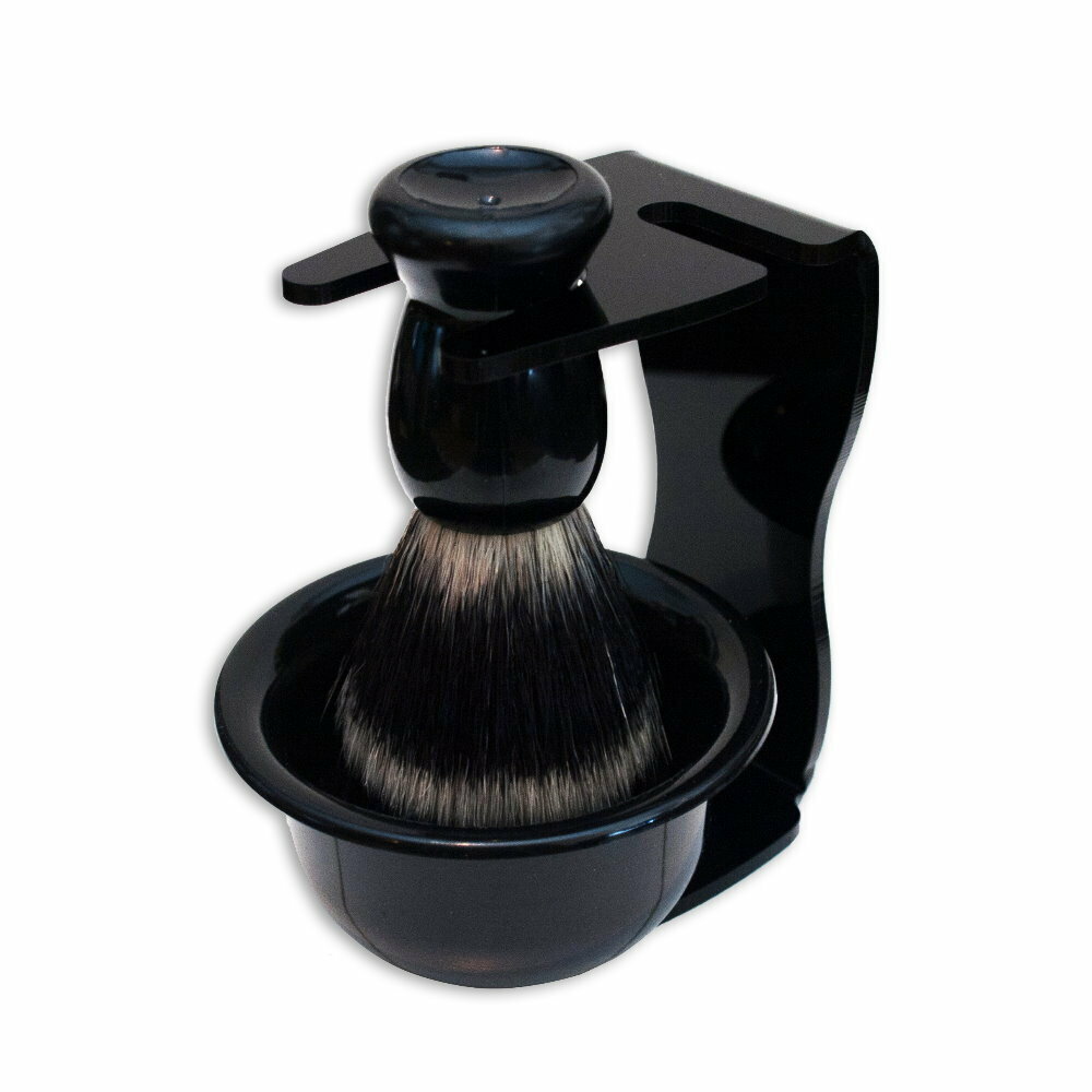 Мужской набор для бритья с помазком и чашей, акрил