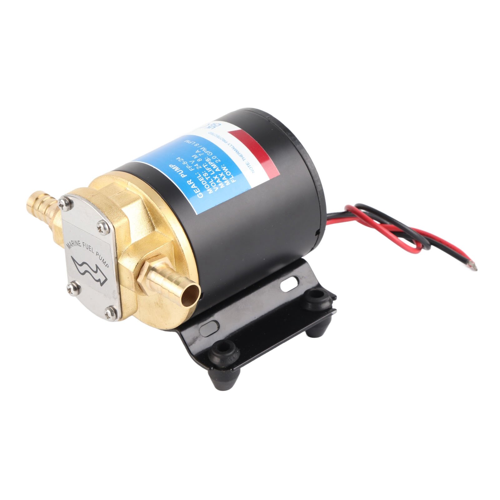 Электрический самовсасывающий жидкостный насос с лопастным ротором, 24 В, производительностью 2 галлона в минуту, напором 3 метра.