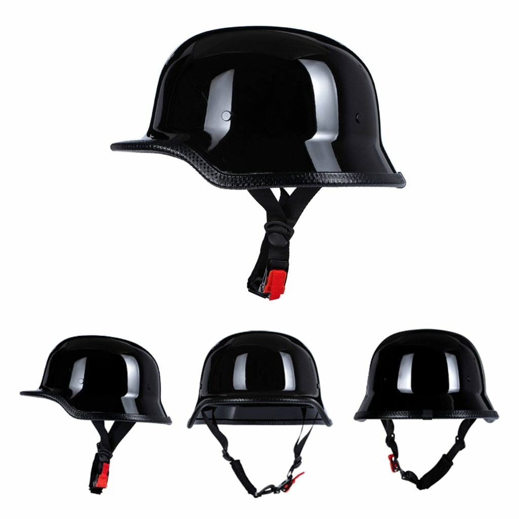 Мотоциклетный ретро-шлем H thunder helmet half helmet-M-черный матовый