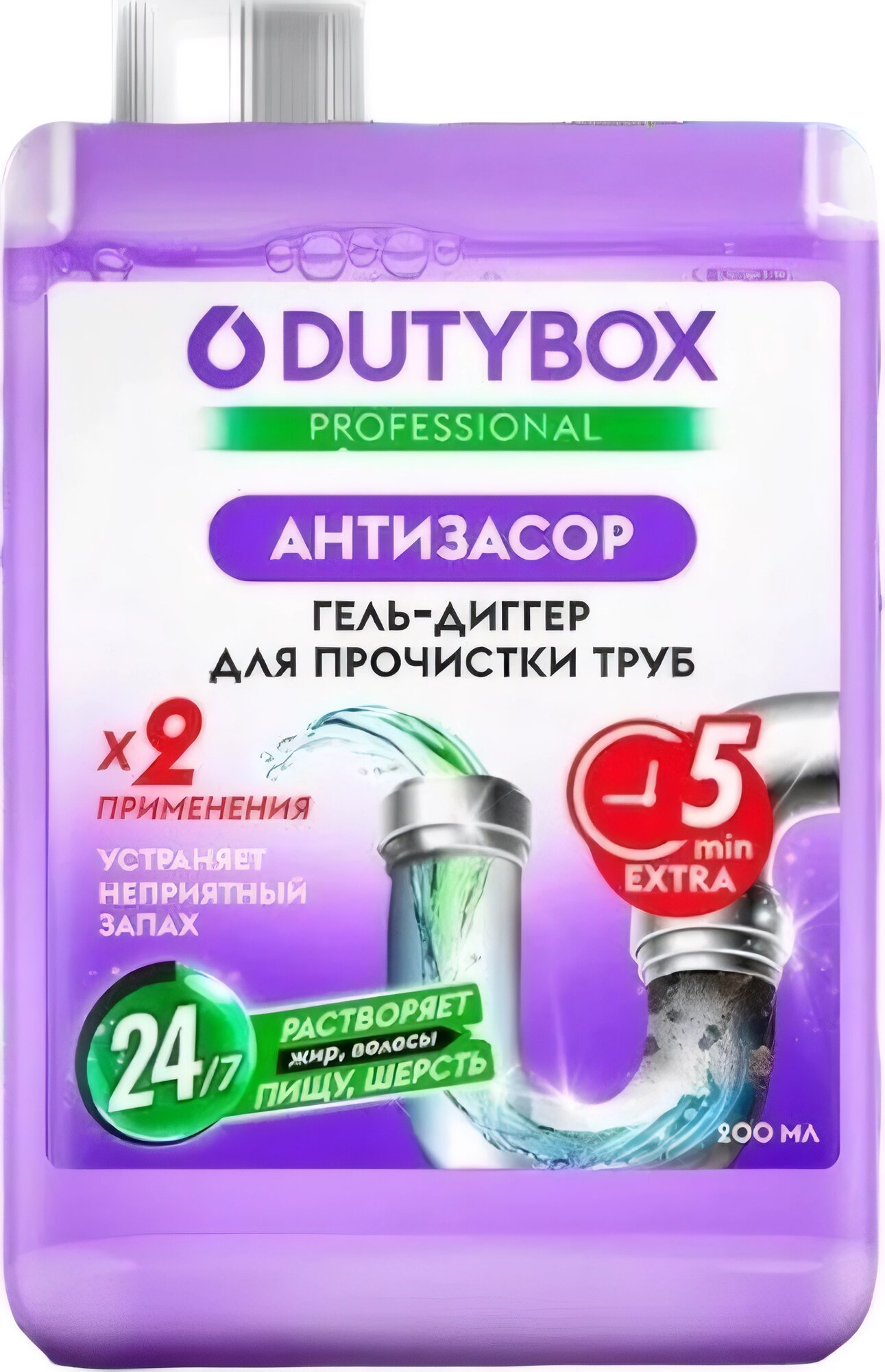 Гель-диггер для прочистки труб DUTYBOX Антизасор db-1607 (200 мл)