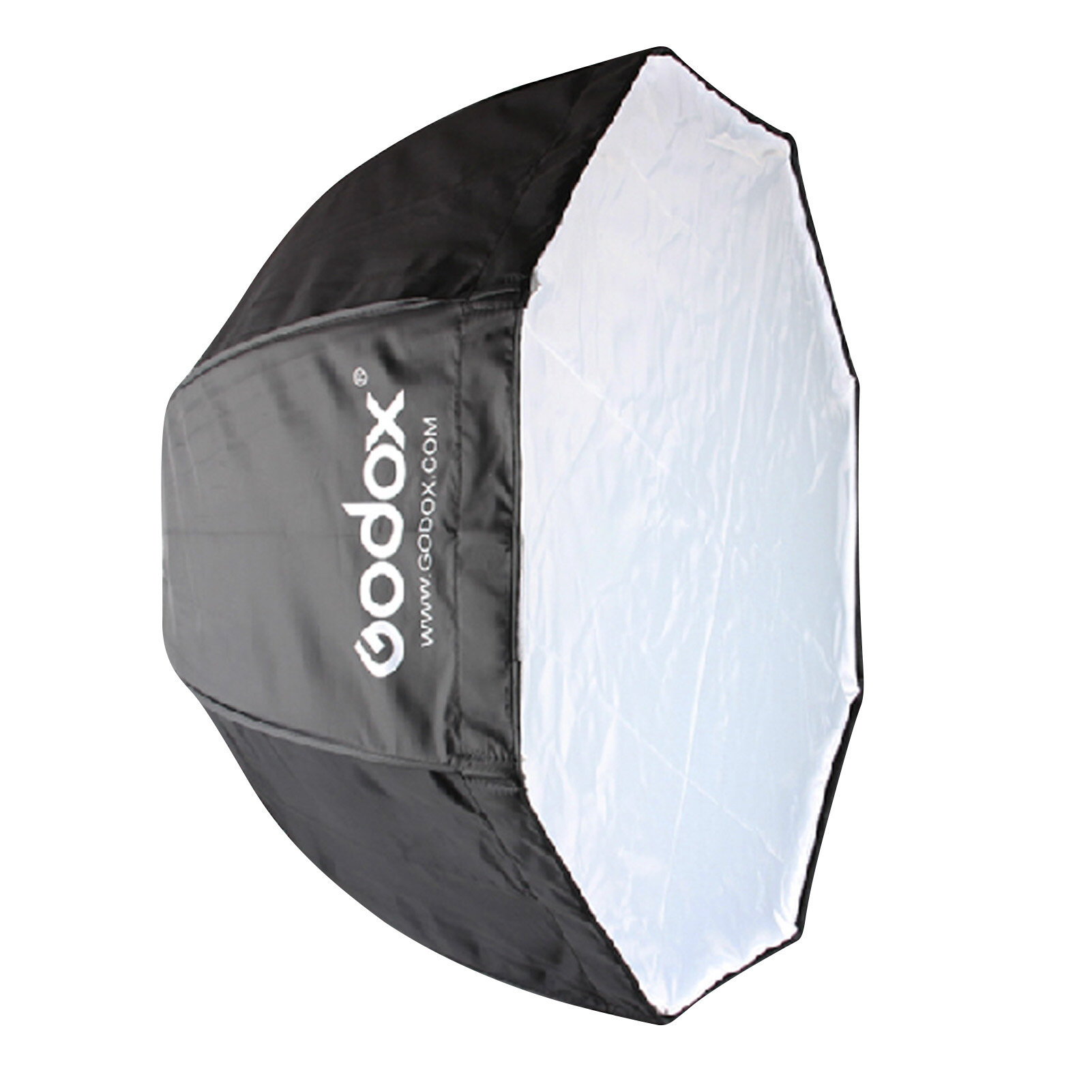 Godox 120cm / 47.2in Портативная Октagonalная Софтбокс Зонт Бролли-Рефлектор для Спидлайта, Диаметр 120cm / 47.2in, Серебристый Отражатель Внутри, С Белой Передней Переливающейся Обложкой, С Зippers, В Комплекте С сумкой, Тип: Октagonalная Софтбокс,