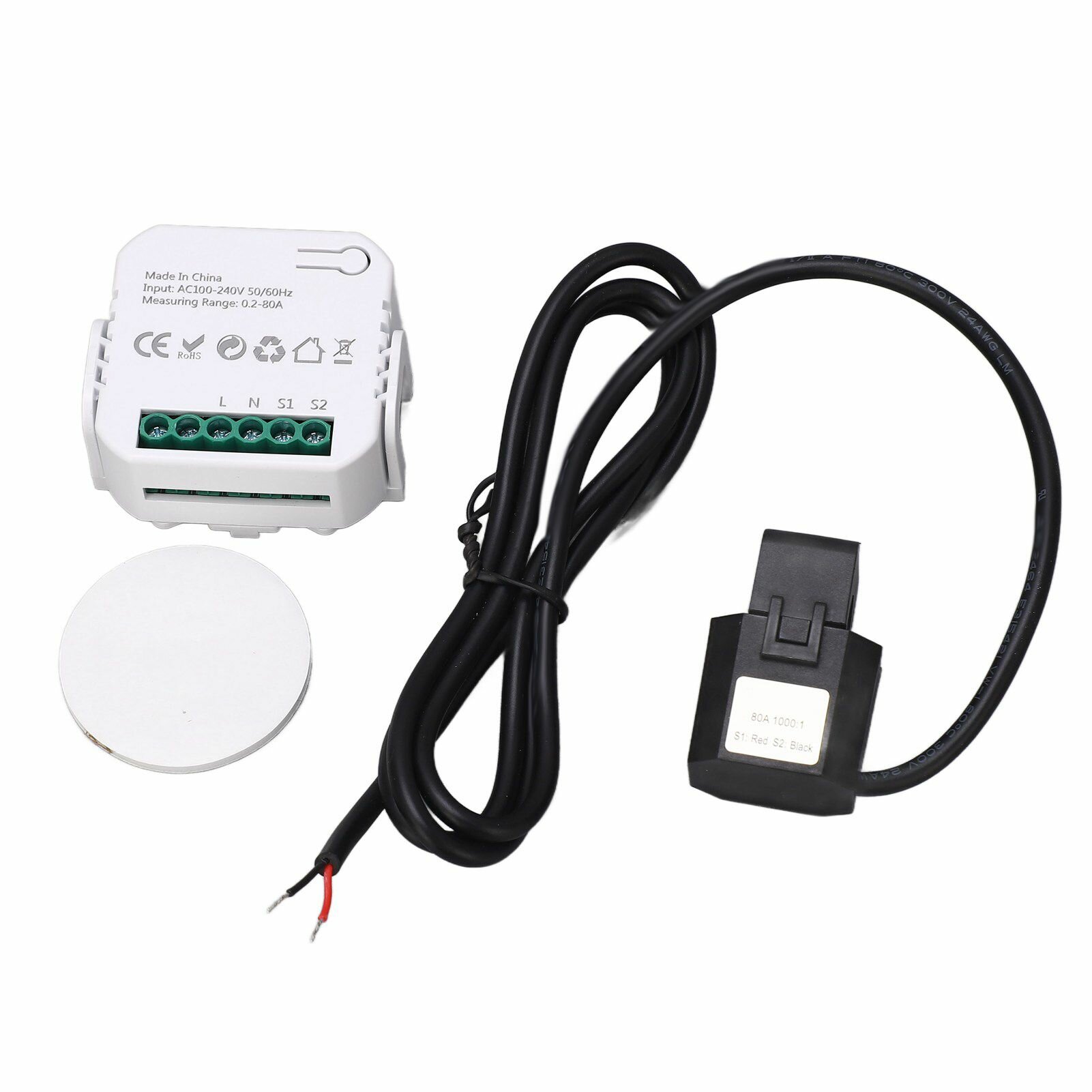 WiFi монитор энергии 100-240V (черный)