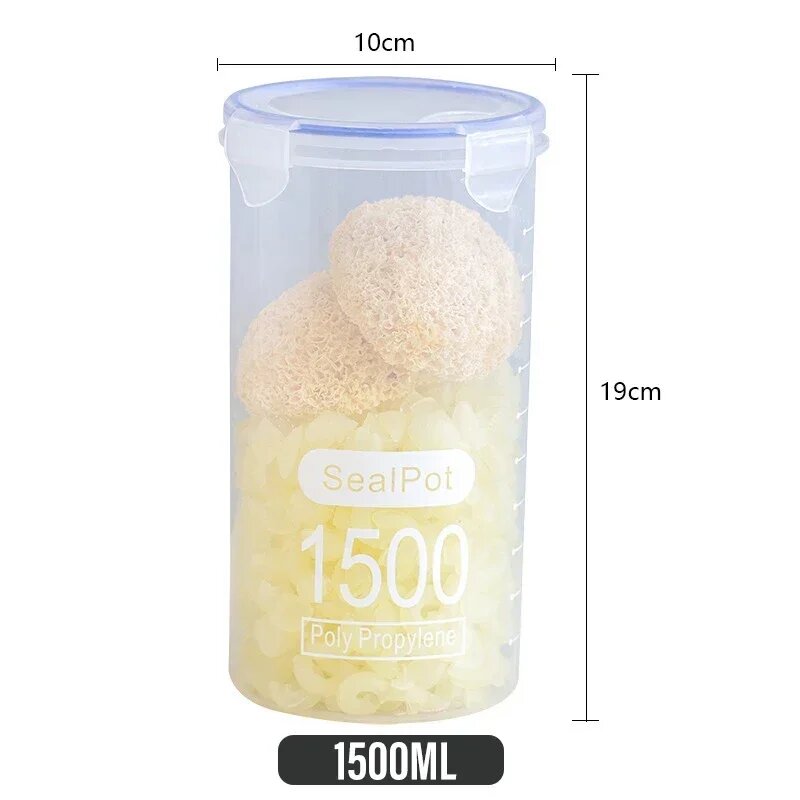 Пластиковые контейнеры для хранения еды Transparent-1500ml