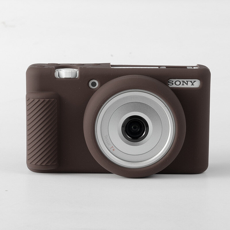 Чехол для фотоаппарата Sony Black Card ZV1, силиконовый, ретро-коричневый