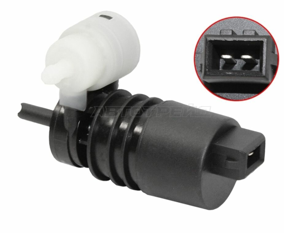 Насос омывателя AKRADO ST1600029, для SSANG YONG ACTION/KYRON 05, с мотором омывателя, черный