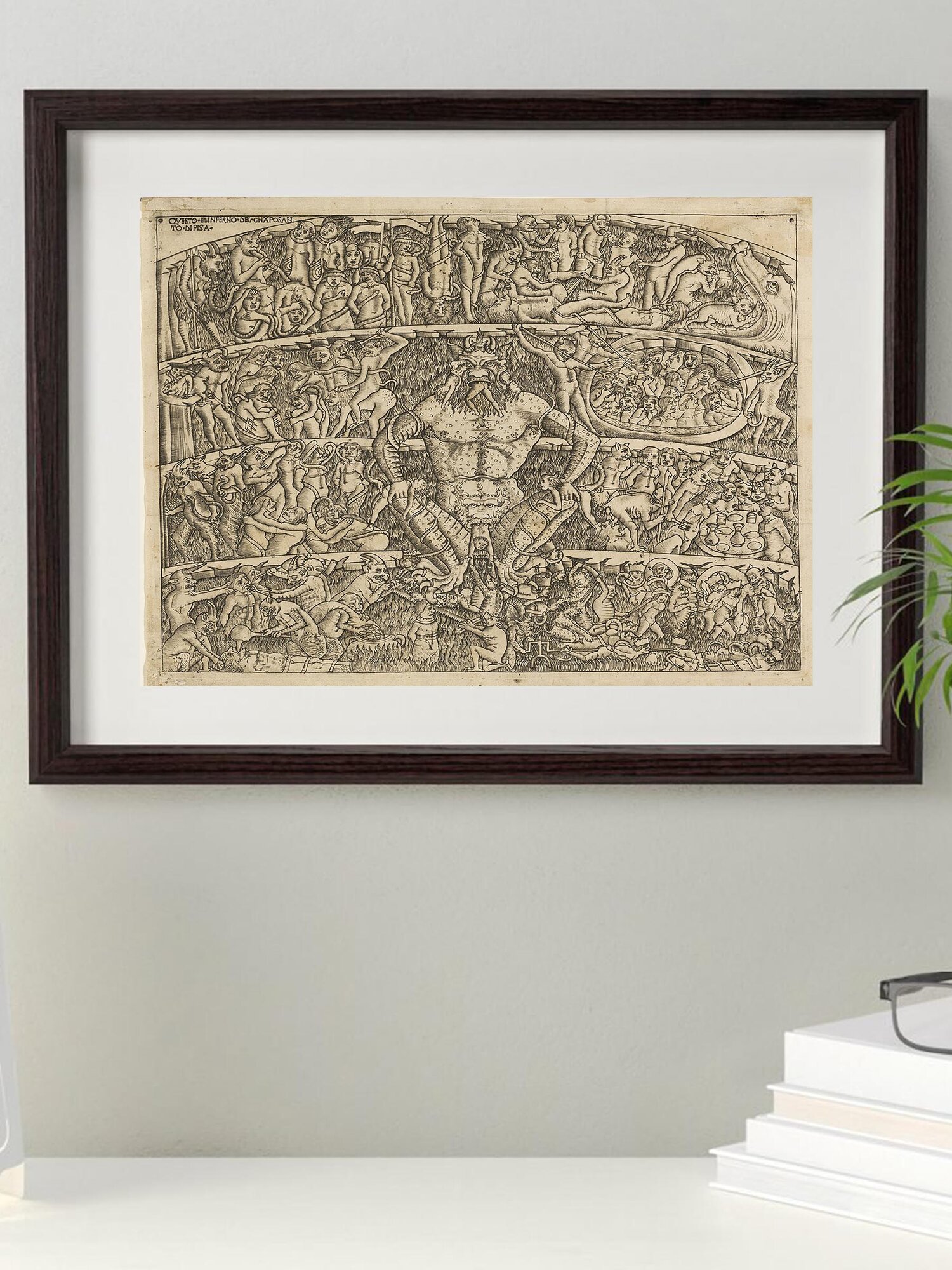 Картина Ад Данте без рамы, размер 40 х 50 см