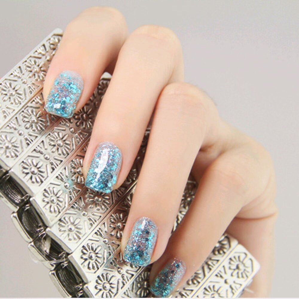 Шт 186# Синий Глиттер для ногтей Пыль порошок Блестки 3D Маникюр Дизайн ногтей Типсы Декор