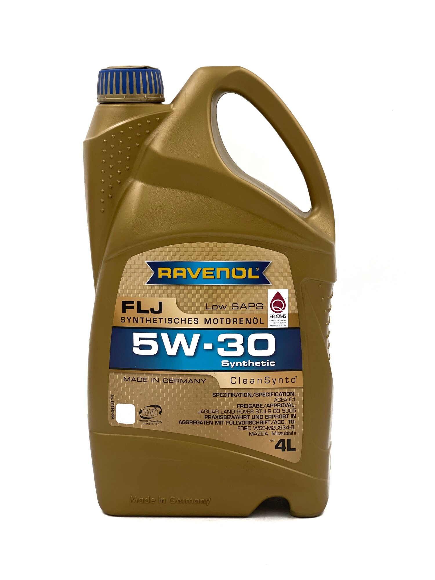 Масло моторное Ravenol FLJ 5w-30, синтетическое , 4 литра, для авто