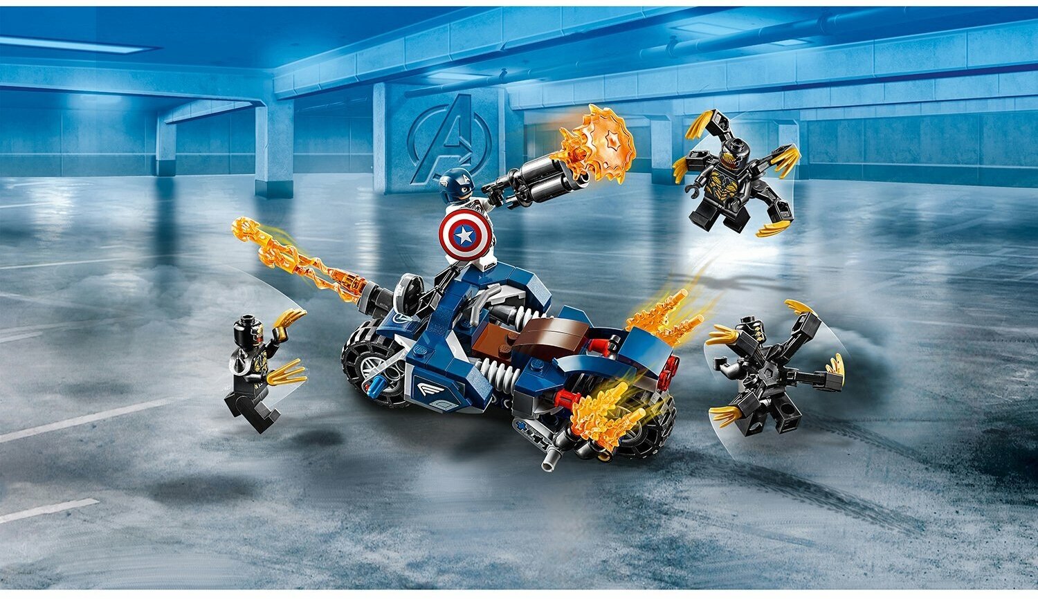Конструктор LEGO Marvel Super Heroes 76123 Avengers Капитан Америка: Атака Аутрайдеров