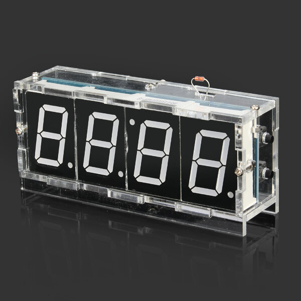 Новый декоративный комплект электронных часов со светодиодами 4 цифры, версия с контролем температуры и света, зеленый