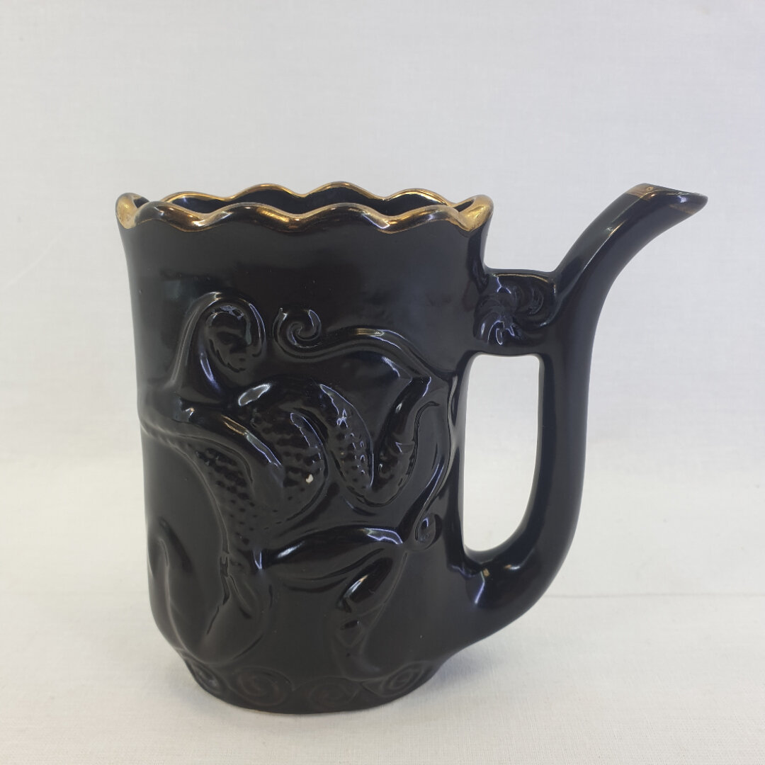 Поильник "Стрелец", Кисловодск, фарфор, крытье, позолота, 300 мл. Винтаж СССР.