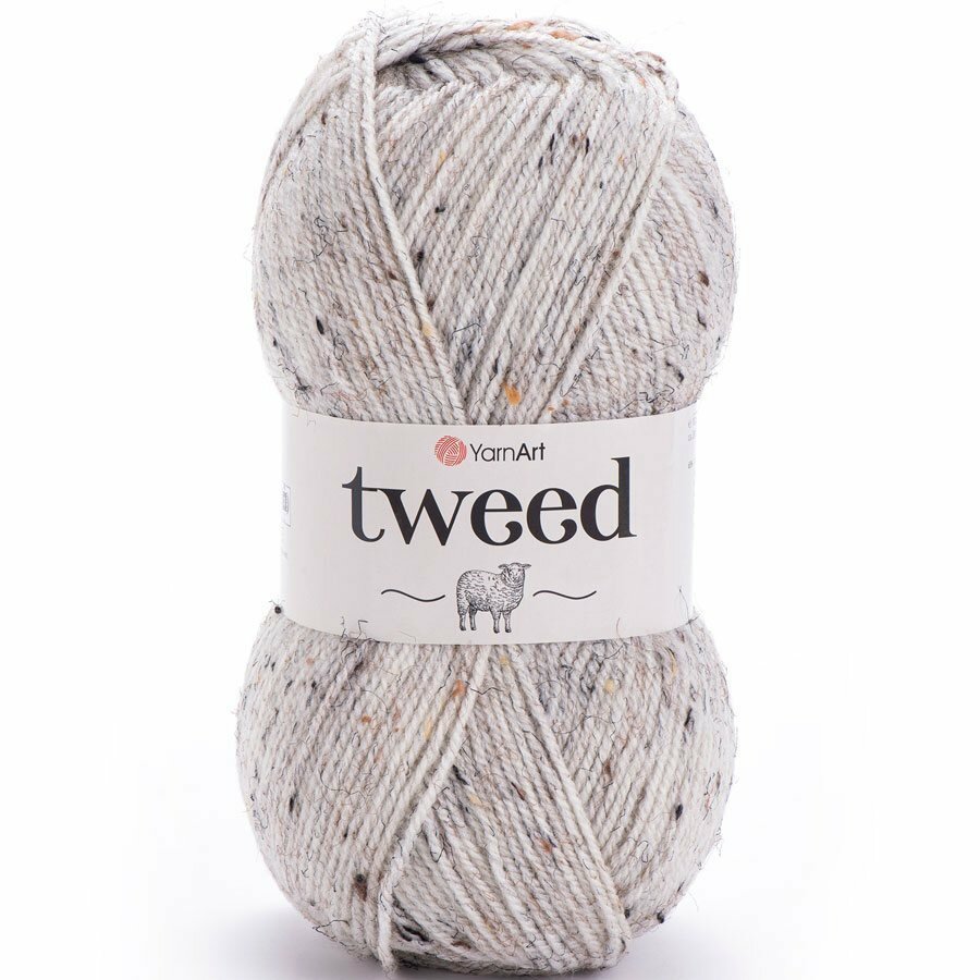 Пряжа Yarnart TWEED 221 крем (5 мотков)