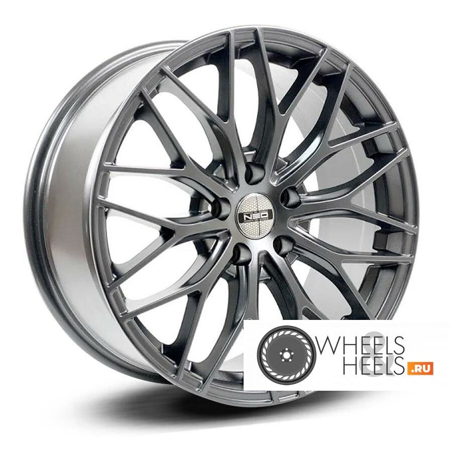Диск автомобильный литой NEO 740 17x7 5x114.3 et45 dia67.1 Темно - серый глянцевый