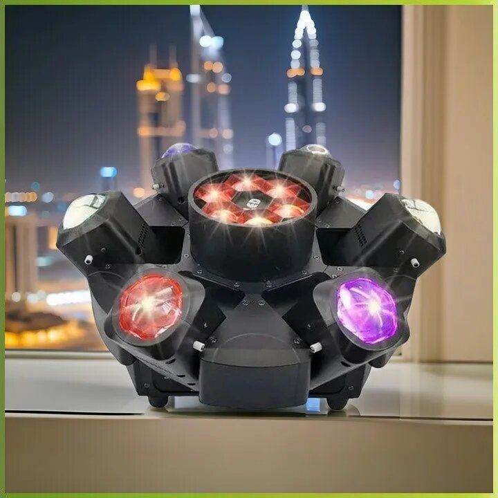 REXUS MH-227 "Chandelier" - голова вращения, лучи BEAM 6*30Вт (RGBW), BeeEye эффект 6*10Вт (RGB)