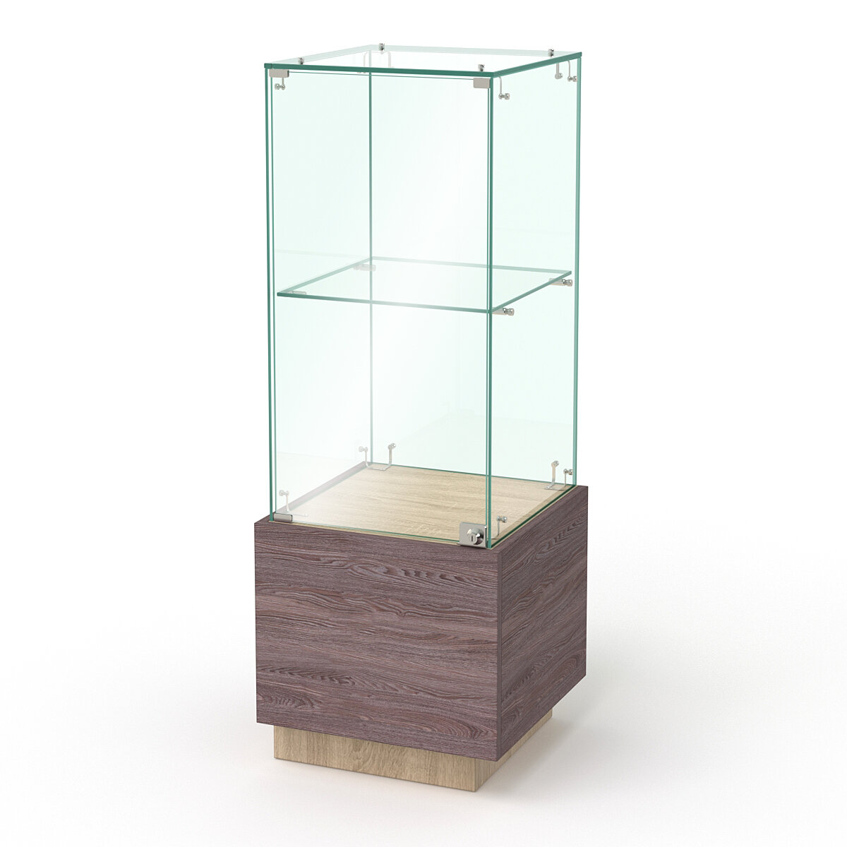 Прилавок для ювелирных изделий "голден" №4 угловой правосторонний, Ясень Анкор и Дуб Сонома