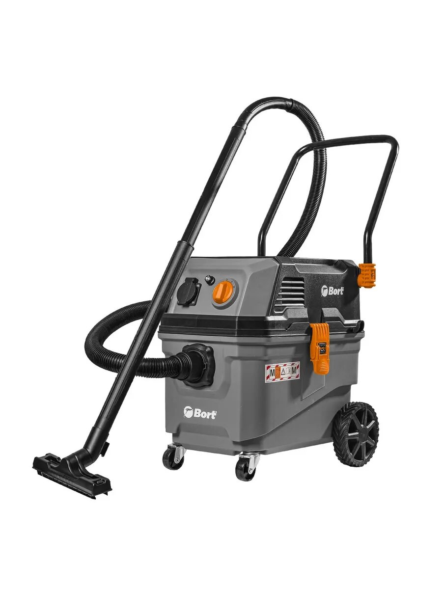 Пылесос Bort BAX-700 93418118, строительный, сухой и влажный, мощность 1600Вт, серый