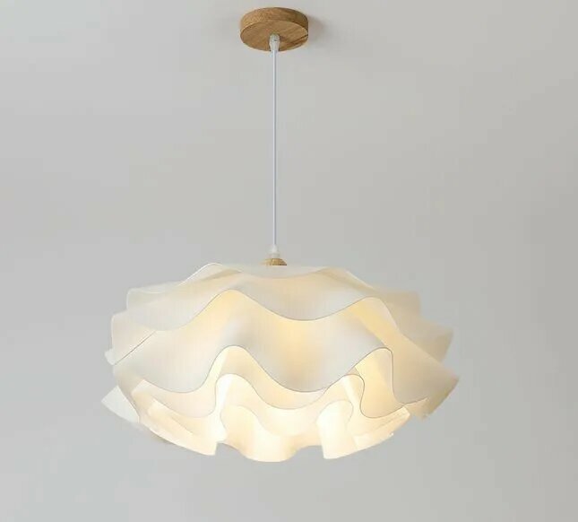 Люстра, E21, пятислойная, энергосберегающая, пенопласт, пластик, ткань