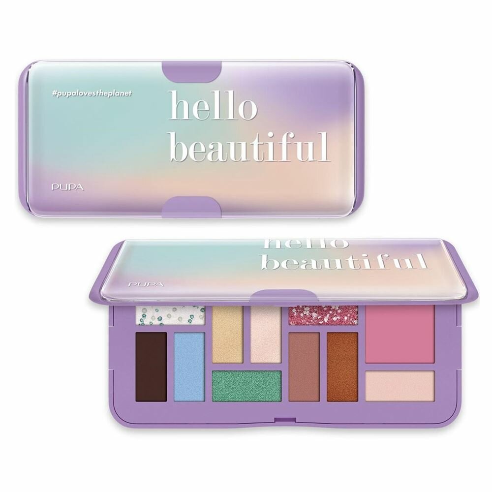 Тени для век Pupa Life in Color M, Палетка для макияжа, 002 Hello beautiful