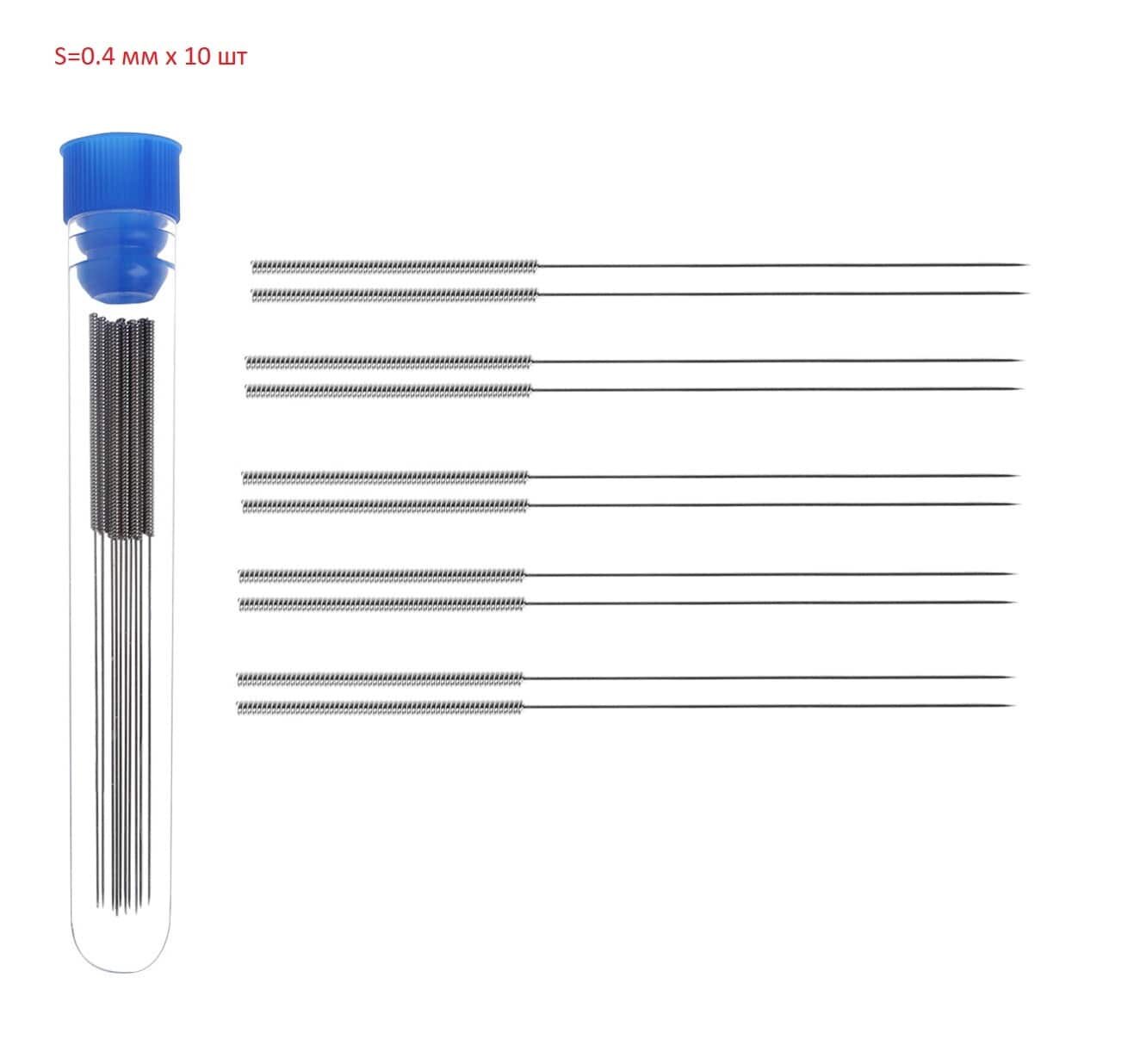 Иглы 0.4 для чистки сопла 3d-принтера 10 штук