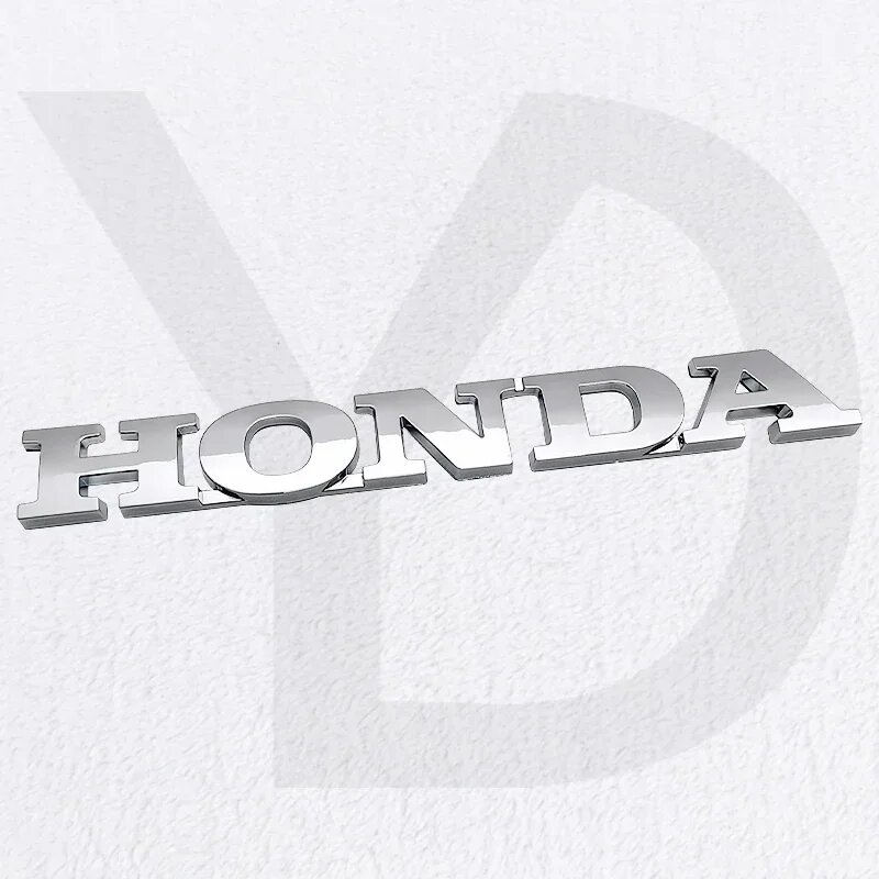 ABS автомобильный 3D эмблема с буквами, наклейки на задний багажник, значок для Honda Logo CRV HRV Fit Jazz City Odyssey Jade Vezel NSX Accord Civic Silver, big 15x1.8cm