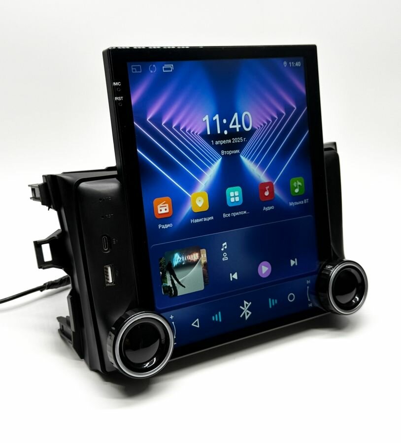 Большая магнитола Tesla Drive One 4/64 с крутилками Toyota Corolla E140 - E150 2006-2013