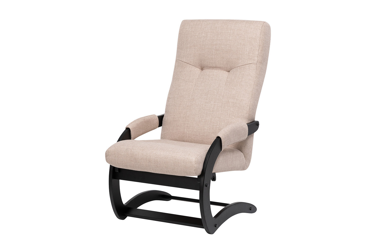 Кресло Leset Парос, 57х100х85 см, обивка рогожка, цвет бежевый, венге