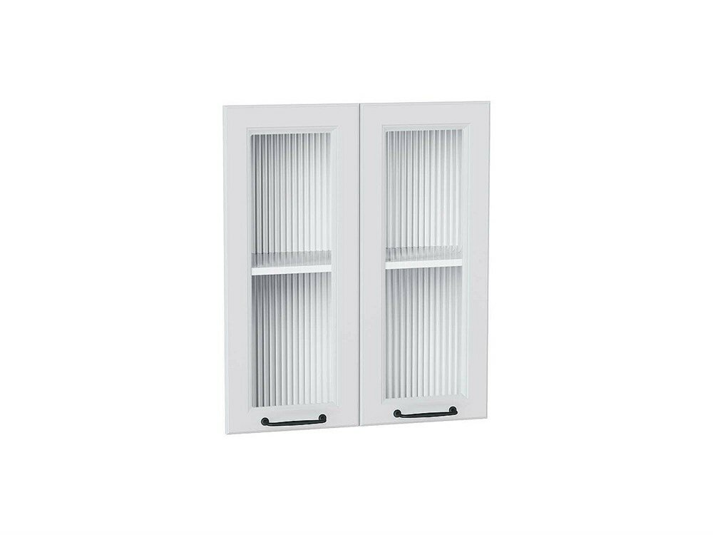 VVT Фасад Комплект фасадов Ницца Royal со стеклом Moru для каркаса Ф-45 В600 Blanco, МДФ/Стекло Blanco, 712*596*16