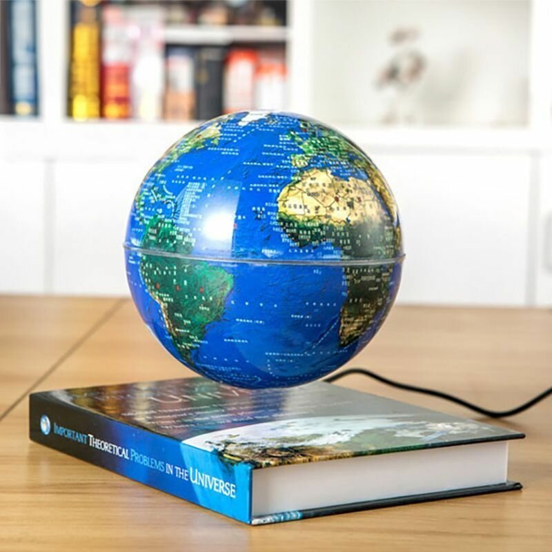 Высококачественный книжный электронный магнитный левитирующий плавающий глобус диаметром 20 см с картой мира: антигравитационная магия в подарок на день рождения, украшение для дома и офиса
