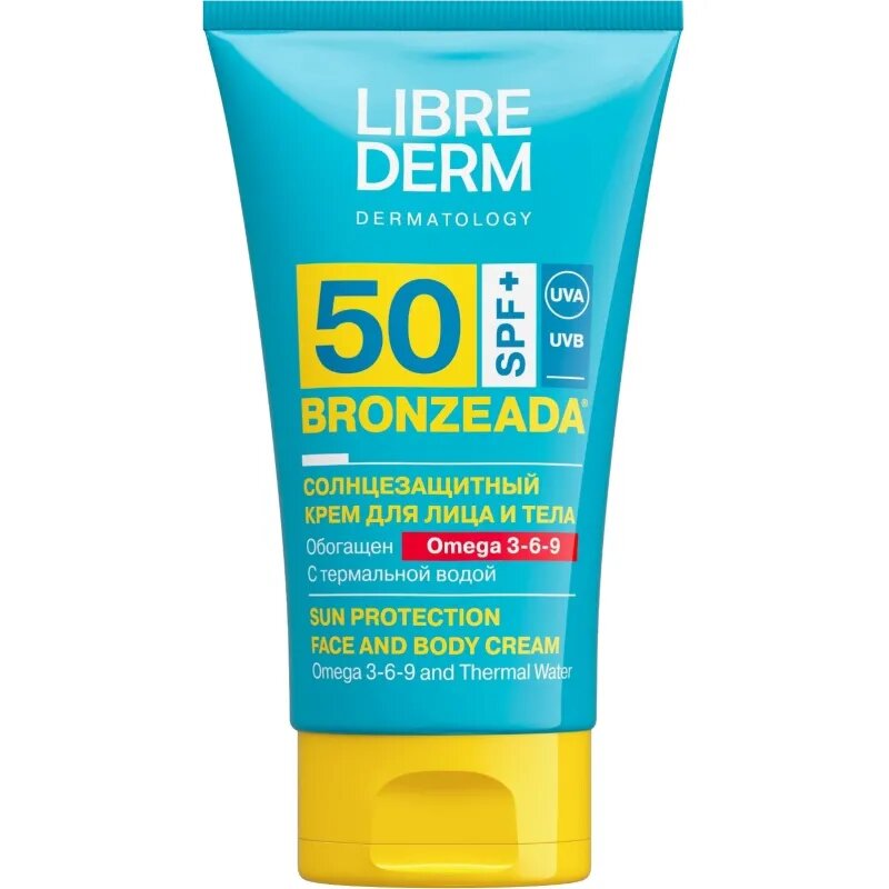 Крем солнцезащитный LIBREDERM BRONZEADA с Омега3-6-9 и терм вод SPF50 150мл 2224496 46188523