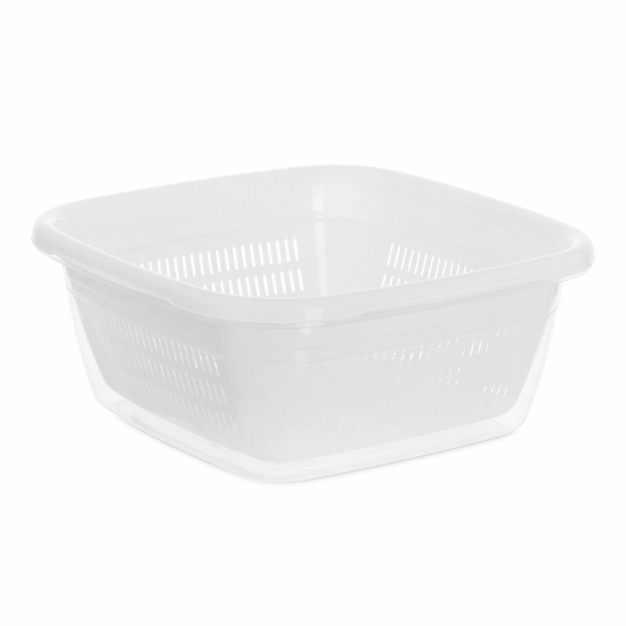 Hobby Life Emerald дуршлаг с миской, 3.8 л пластик белый для мытья посуды на кухне