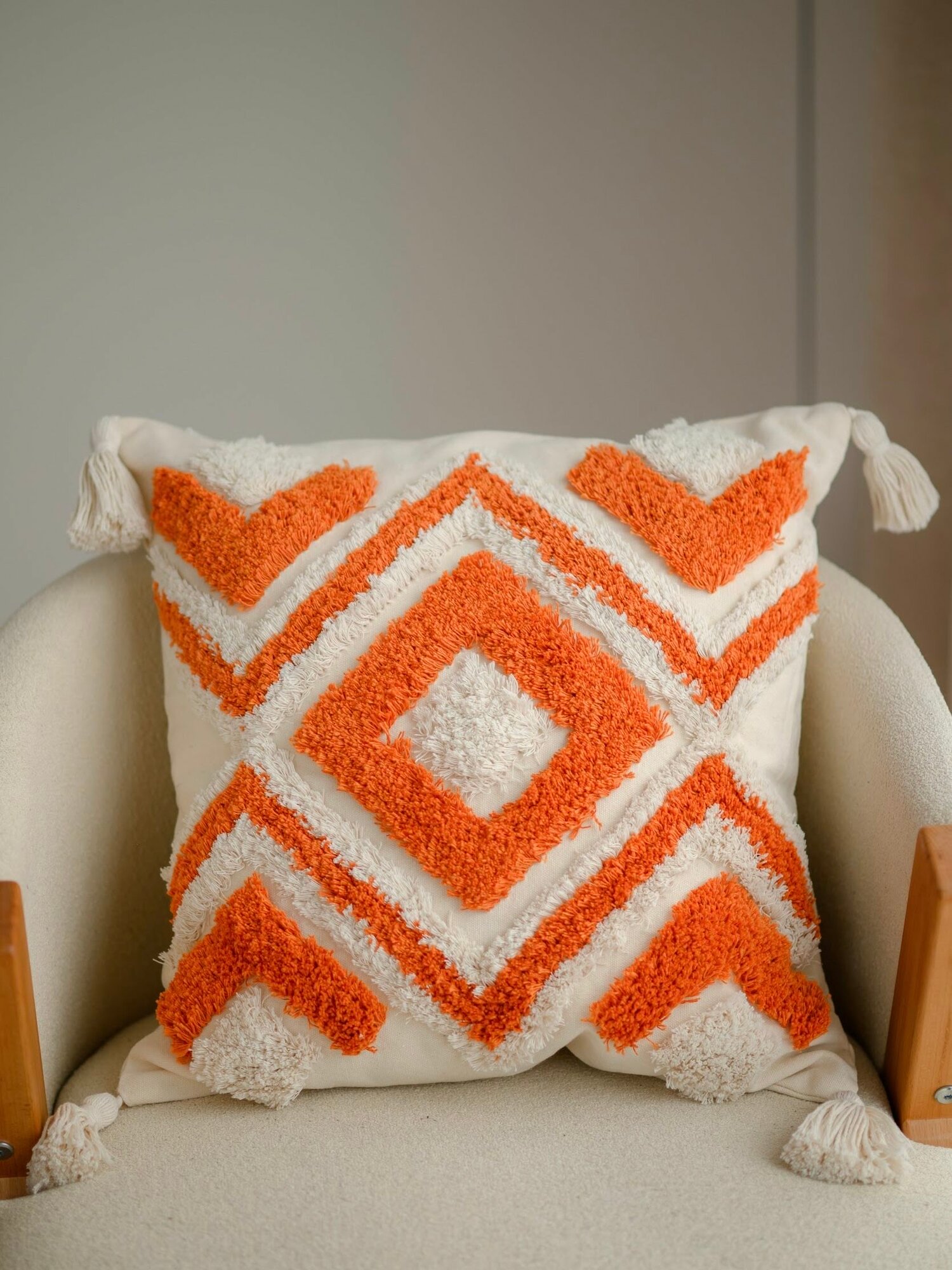 Наволочка декоративная "Тоскана" 45х45, оранжевая