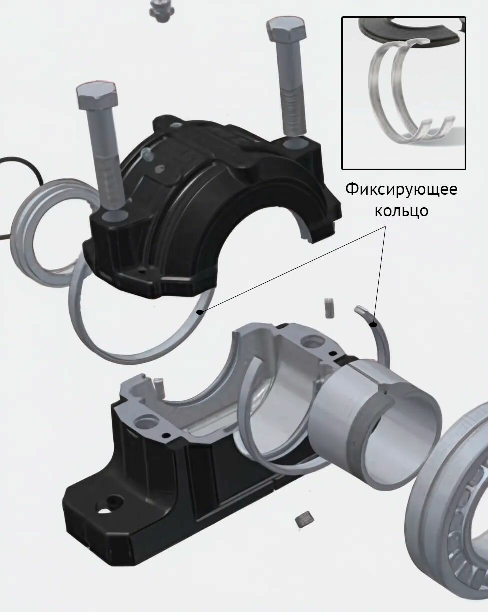 Фиксирующее кольцо для подшипникового узла FR80X8X3