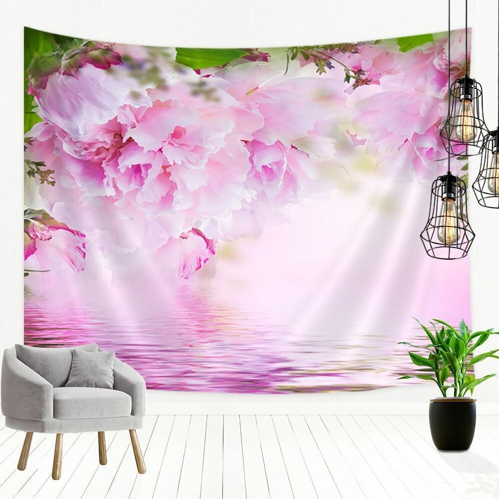 Гобелен очень большие настенные цветы